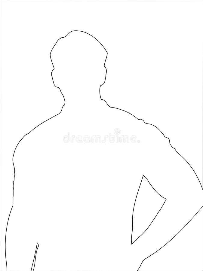 Black and White of Shape Man Background Stock Illustration ...