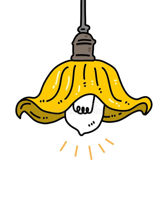 Blub Light Cartoon on White Background Stock Illustration ...