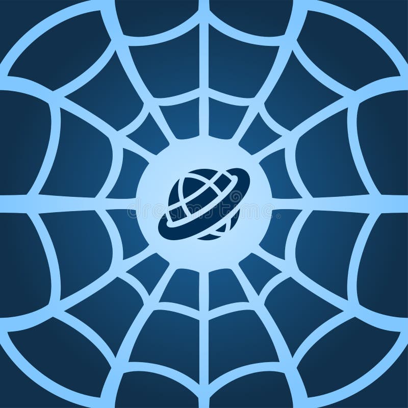 Art with Blue Tile Pattern with Internet Symbol Stock Vector ...