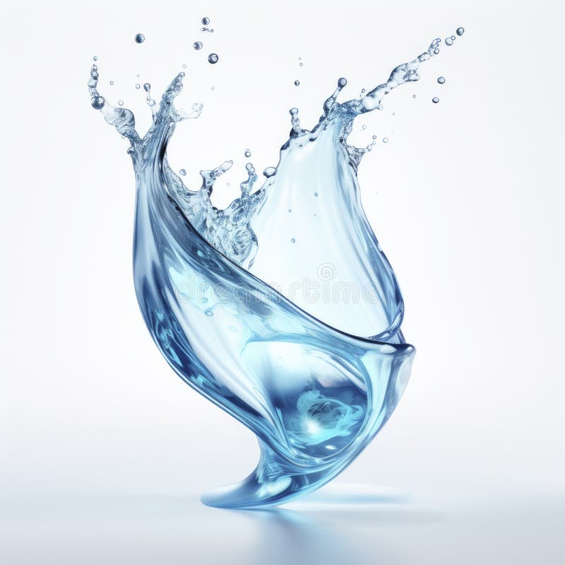 Art of Blue Water Splash Flowing Motion Stock Illustration ...
