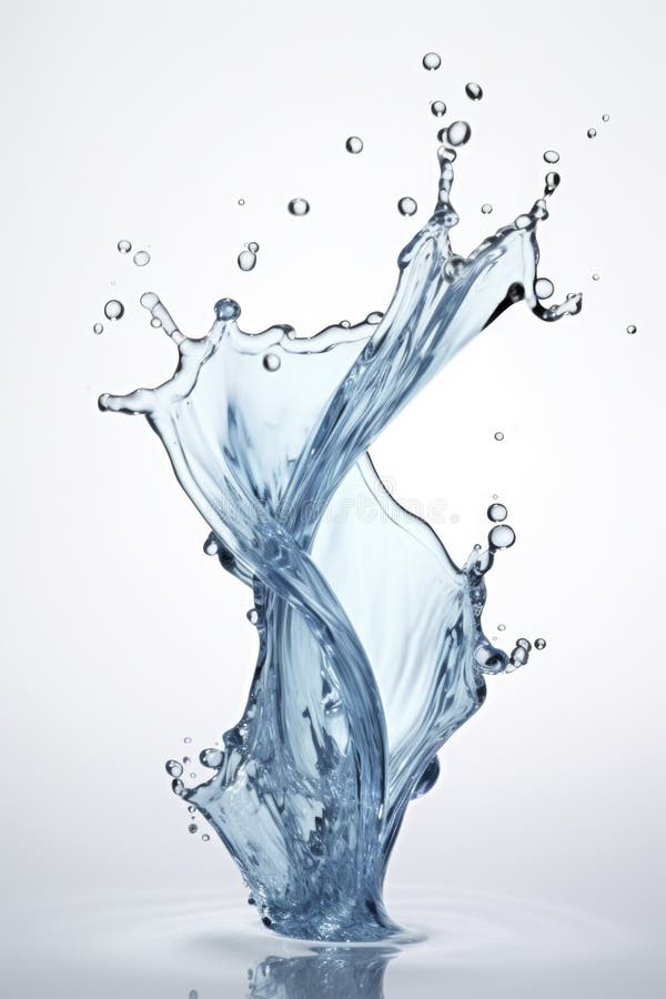 Art of Blue Water Splash Flowing Motion Stock Illustration - Illustration of facial, drops ...