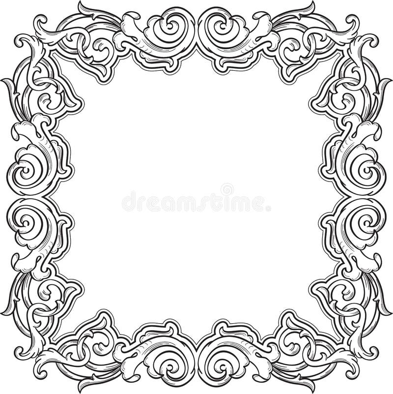 Art border fine border stock vector. Illustration of figuration - 66473650