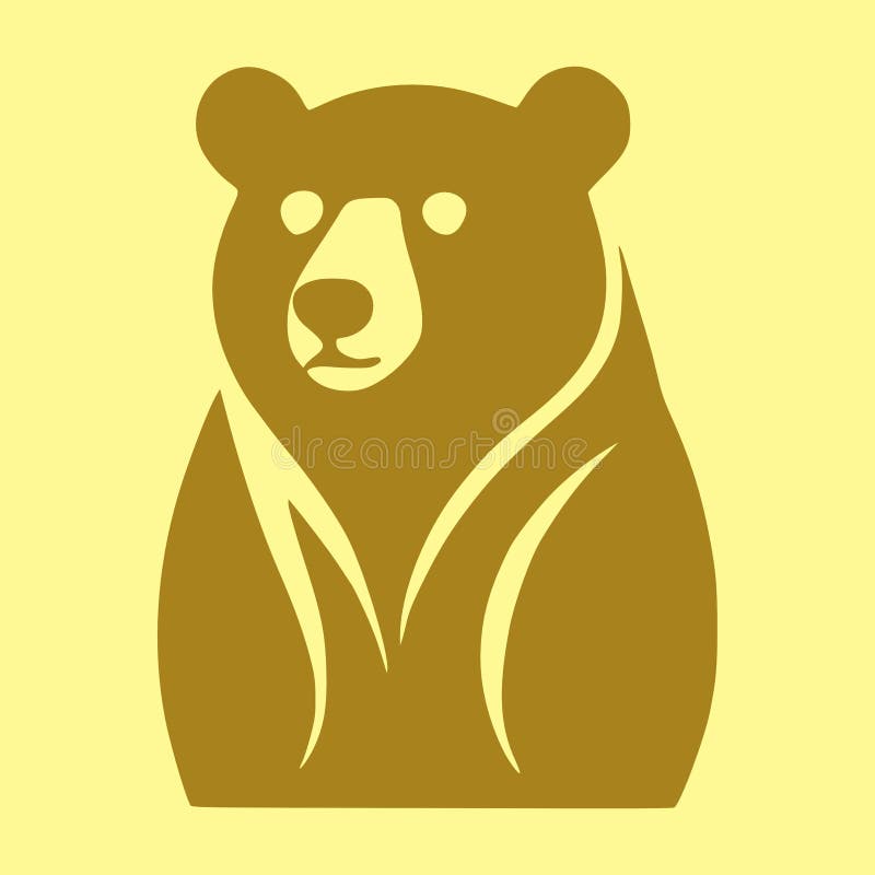 Art brown polar bear icon stock illustration. Illustration of polar ...