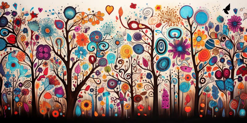 Art Brushes Bloom into a Whimsical Doodle World, Showcasing Creativity ...