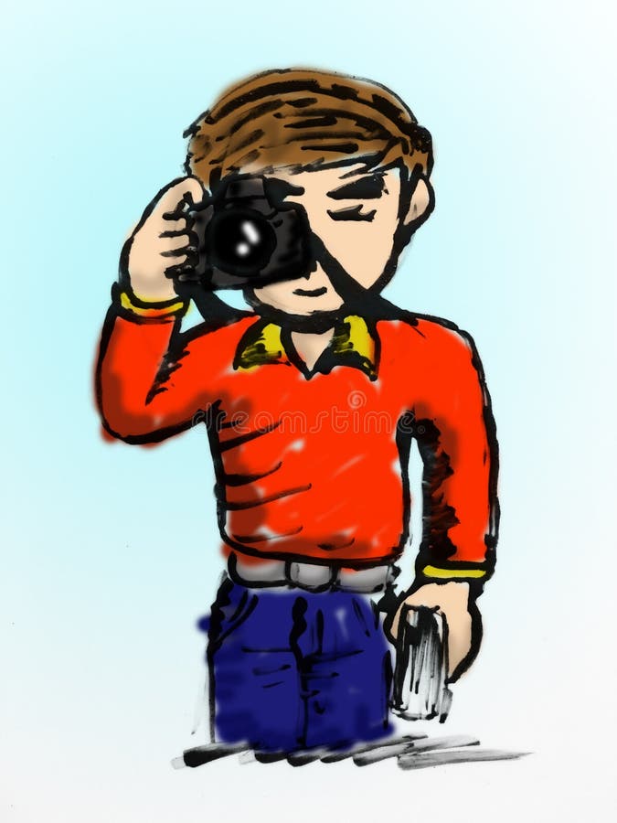 Art camera man stock illustration. Illustration of design - 102527367