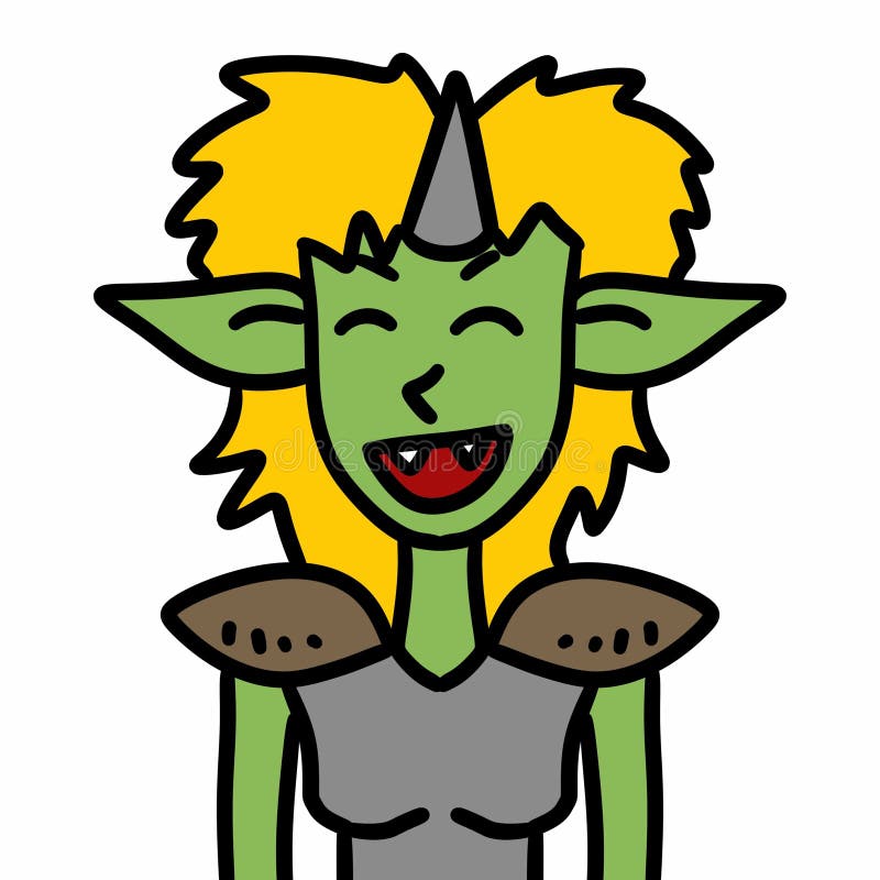 Cartoon Doodle Devil on White Background Illustration Stock ...