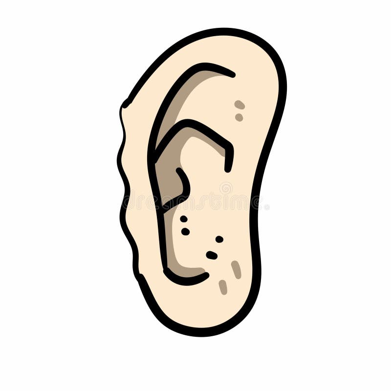 Cartoon Doodle Ear, Illustration Stock Illustration - Illustration of ...