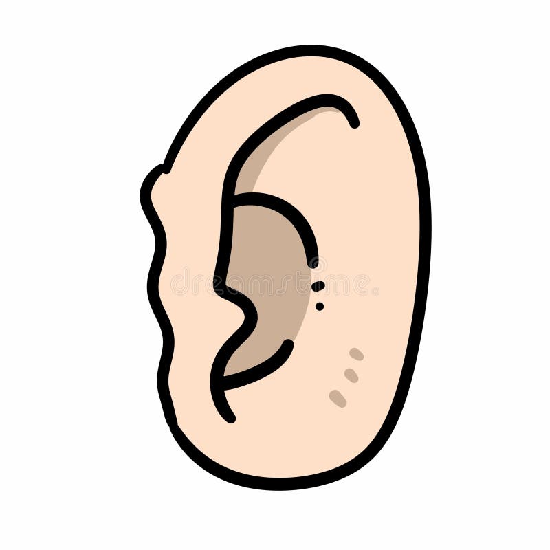 Cartoon Doodle Ear, Illustration Stock Illustration - Illustration of ...