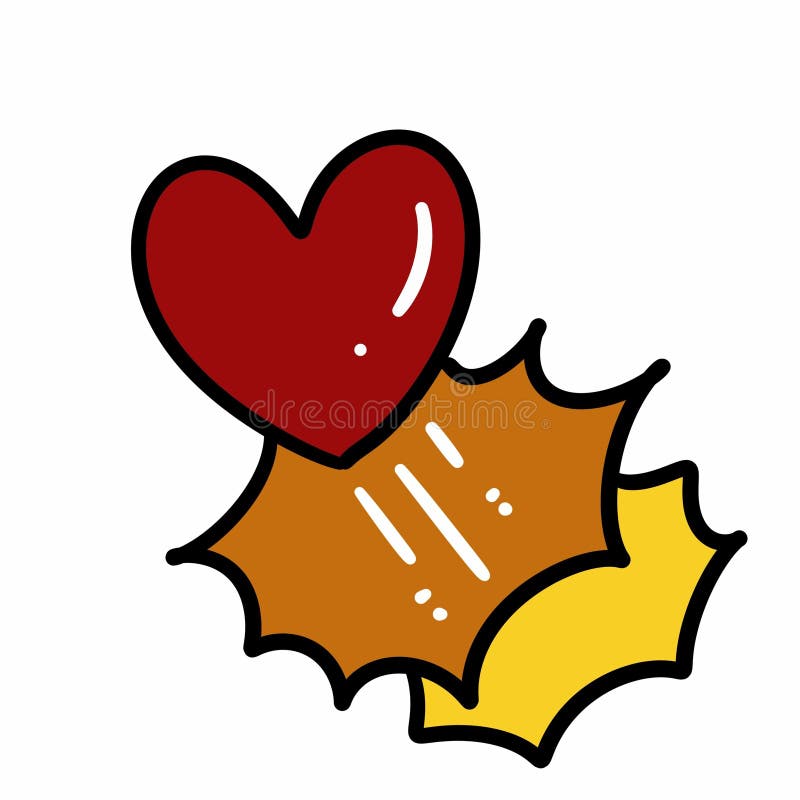 Cartoon doodle maple leaf stock illustration. Illustration of graphic ...