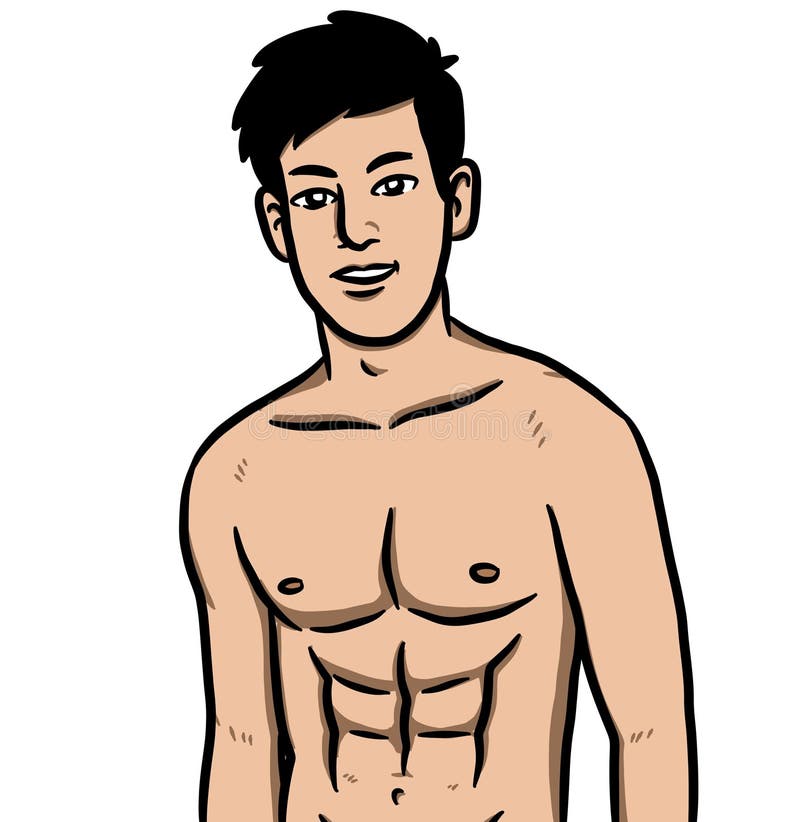 Cartoon Man on White Background Stock Illustration - Illustration of ...