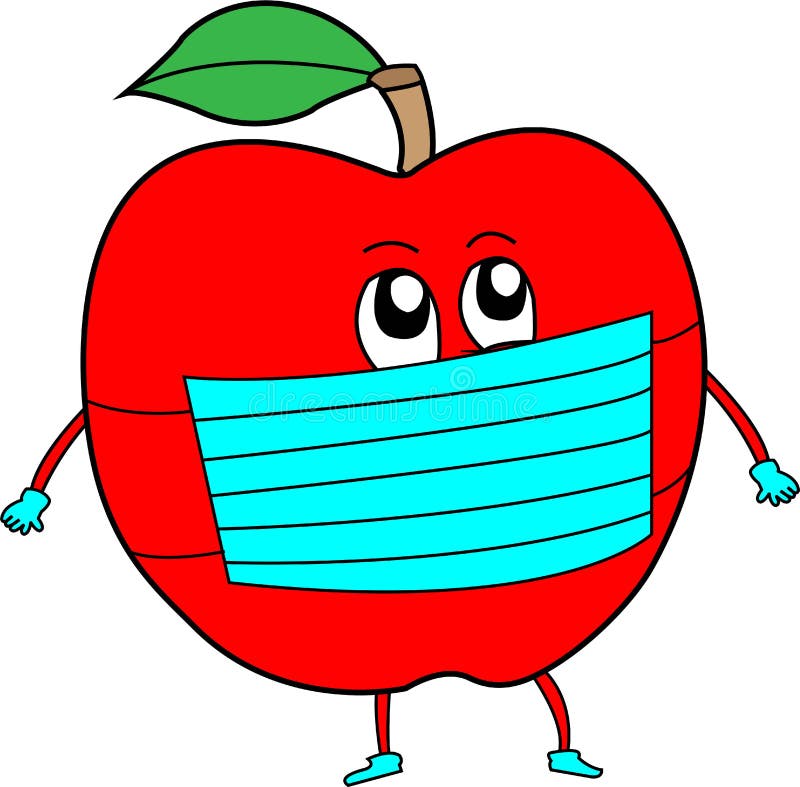 Art Cartoon Red Apple Mask Stock Illustrations – 9 Art Cartoon Red ...