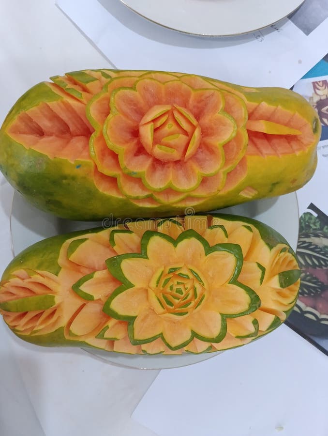The art of carving fruits stock photo. Image of fruits - 276317532