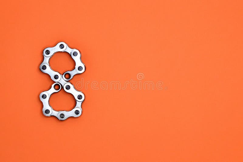 Art with Chains Forming a Figure Eight Stock Photo - Image of number ...
