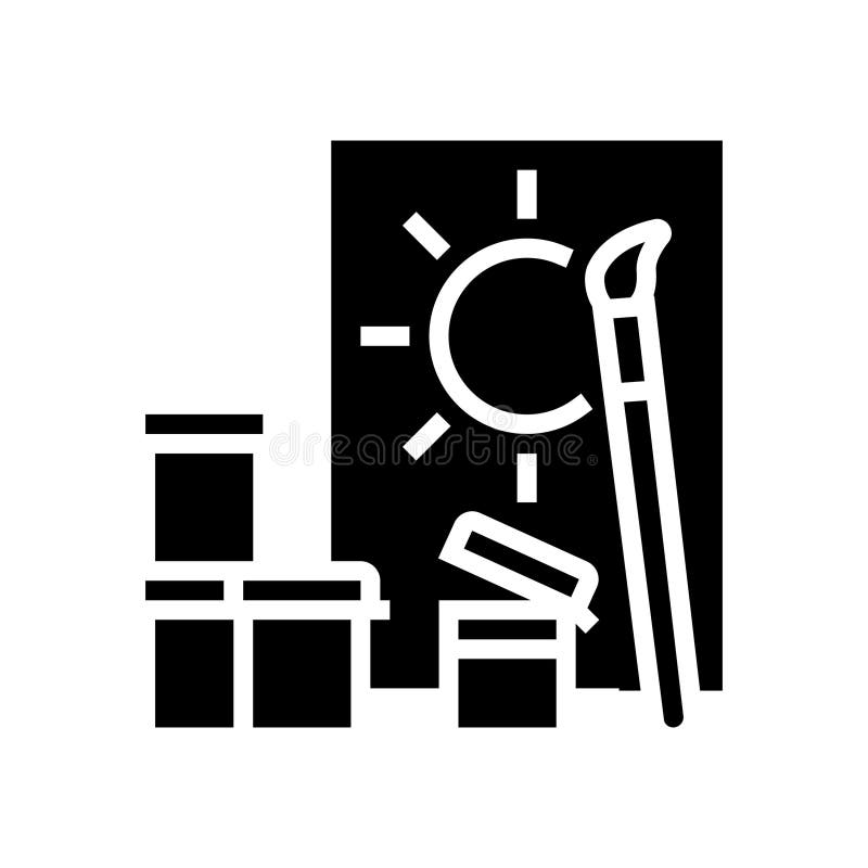 Art Child Fun Glyph Icon Vector Illustration Stock Vector ...