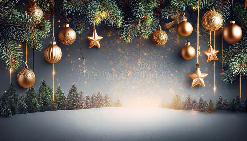 Art Christmas Invitation Background Stock Illustration - Illustration ...