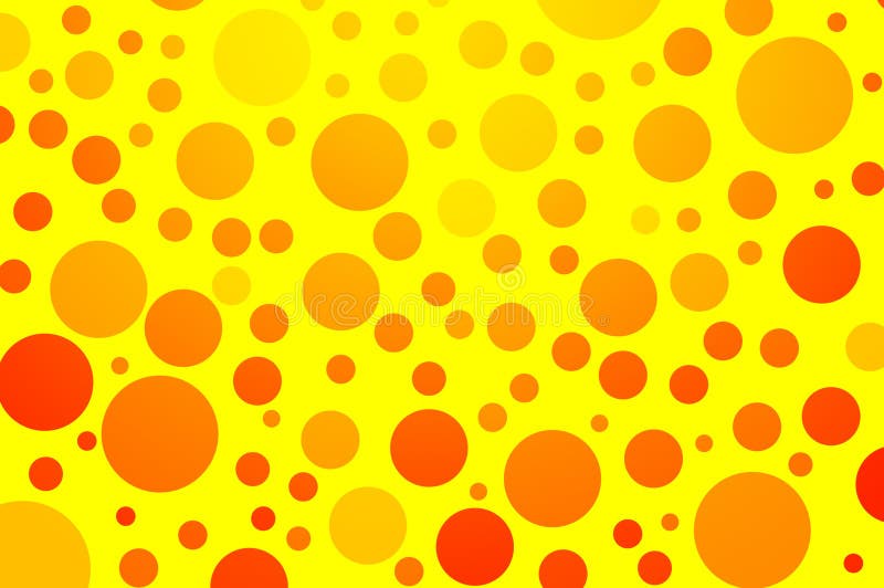 Art Circle Pattern on Yellow Color Background Stock Illustration ...