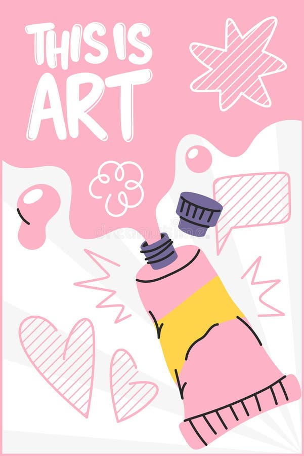 Art Class Advertising Banner Template Stock Illustration - Illustration ...