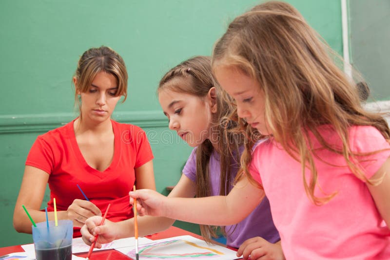 Portrait of a Kindergarten Girl Stock Image - Image of smiling, finger ...