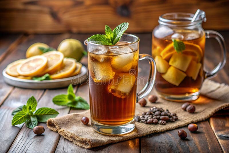 The Art of Cold Brew Tea stock illustration. Illustration of fruit ...