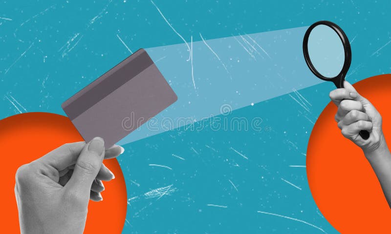 Art Collage, Bank Map and Magnifying Glass Stock Image - Image of ...