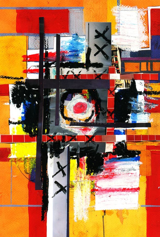 Art and Collage Paint and Abstract and Color Stock Illustration ...
