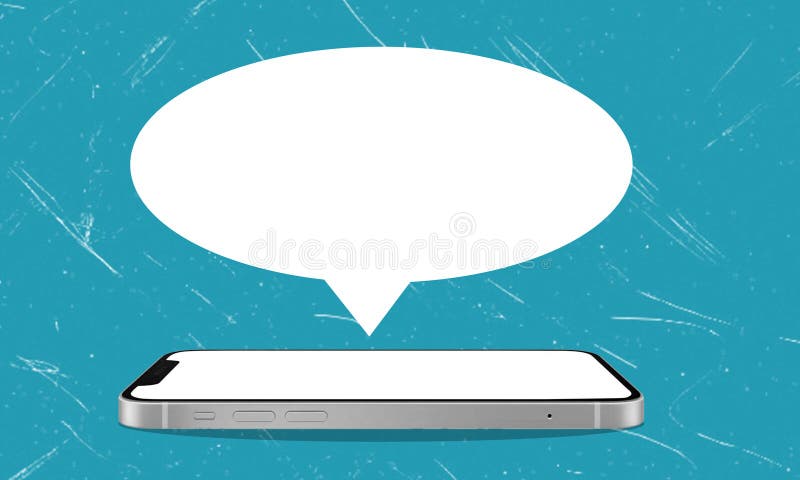 Art Collage, Telephone and Speech Bubbles, Messages Stock Image - Image of banner, poster: 282858703