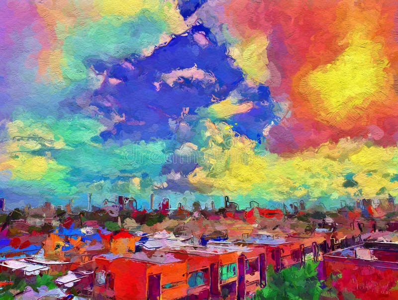 Color of Cityscape Background Stock Illustration - Illustration of ...