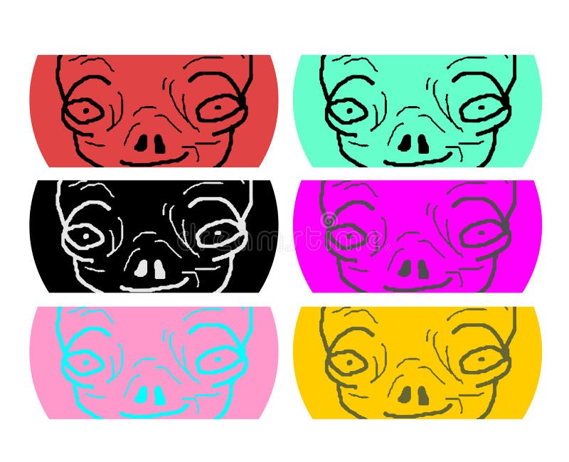 Art color expression stock illustration. Illustration of creature ...