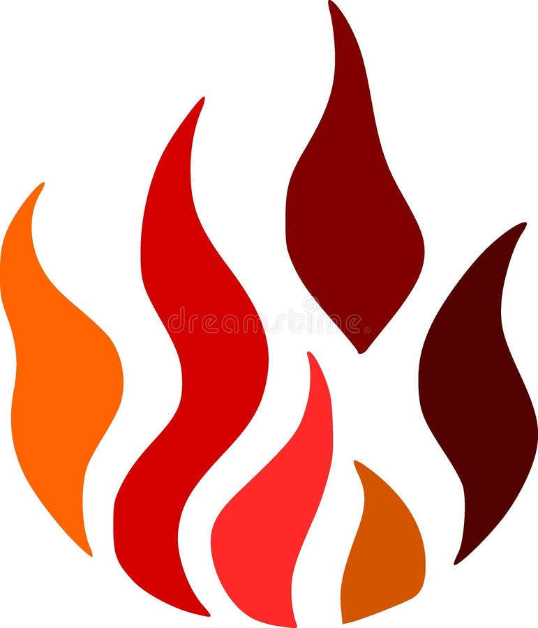 Color of Fire Flame Icon, Illustration Stock Illustration ...
