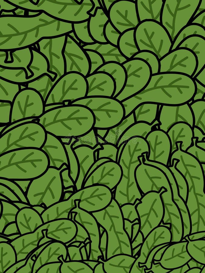 Green Leaf Cartoon on White Background Stock Illustration ...