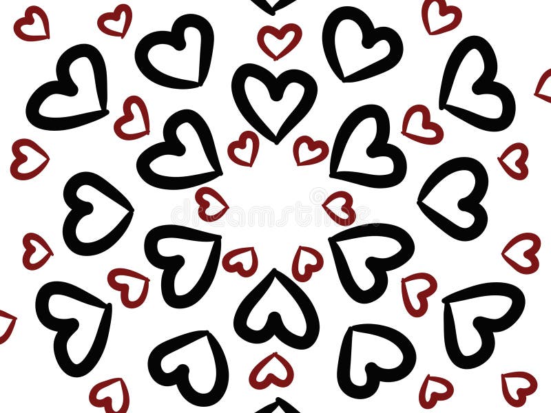 Color of Heart Pattern Background Stock Illustration - Illustration of ...