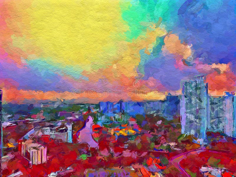 Color of Landscape Background Stock Illustration - Illustration of ...