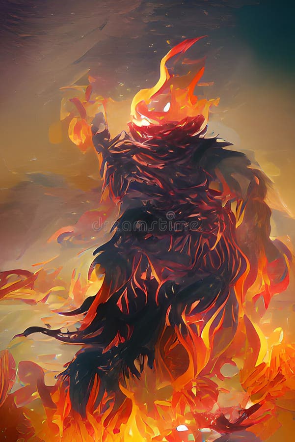 Art Color of Monster in the Hell Stock Illustration - Illustration of ...