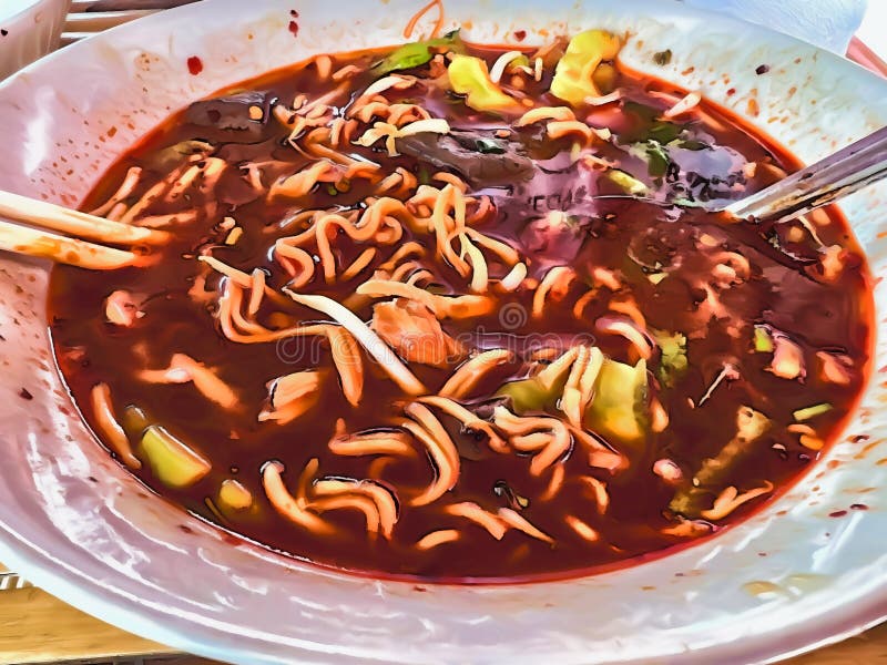 Color of noodle on table stock image. Image of lunch - 251202401
