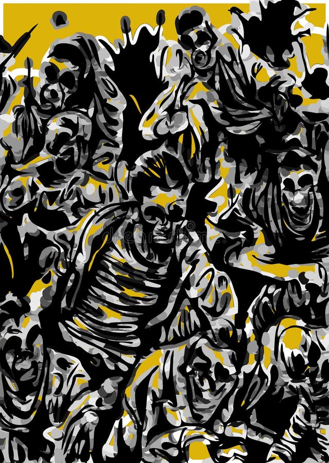 Color of Zombies Monster Cartoon Stock Illustration - Illustration of ...