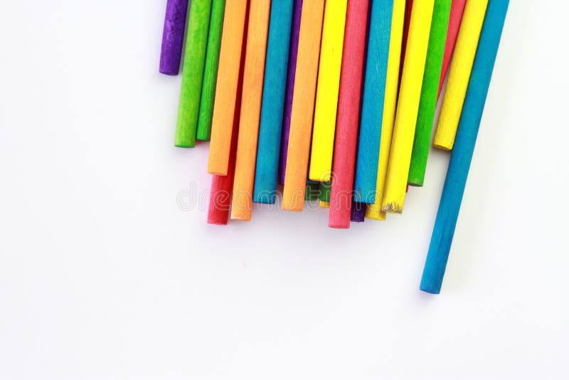 Art of colored sticks stock image. Image of education - 70648789