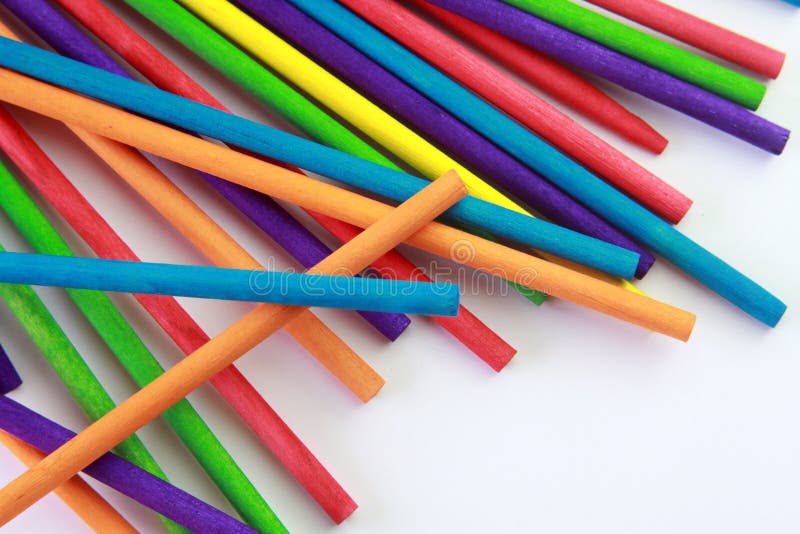 Art of colored sticks stock photo. Image of background - 70648794