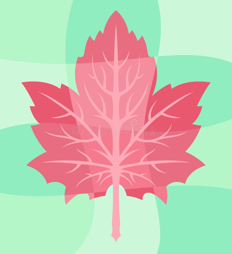 Art with Colorful Red Decorative Maple Leaf Shape Stock Vector ...