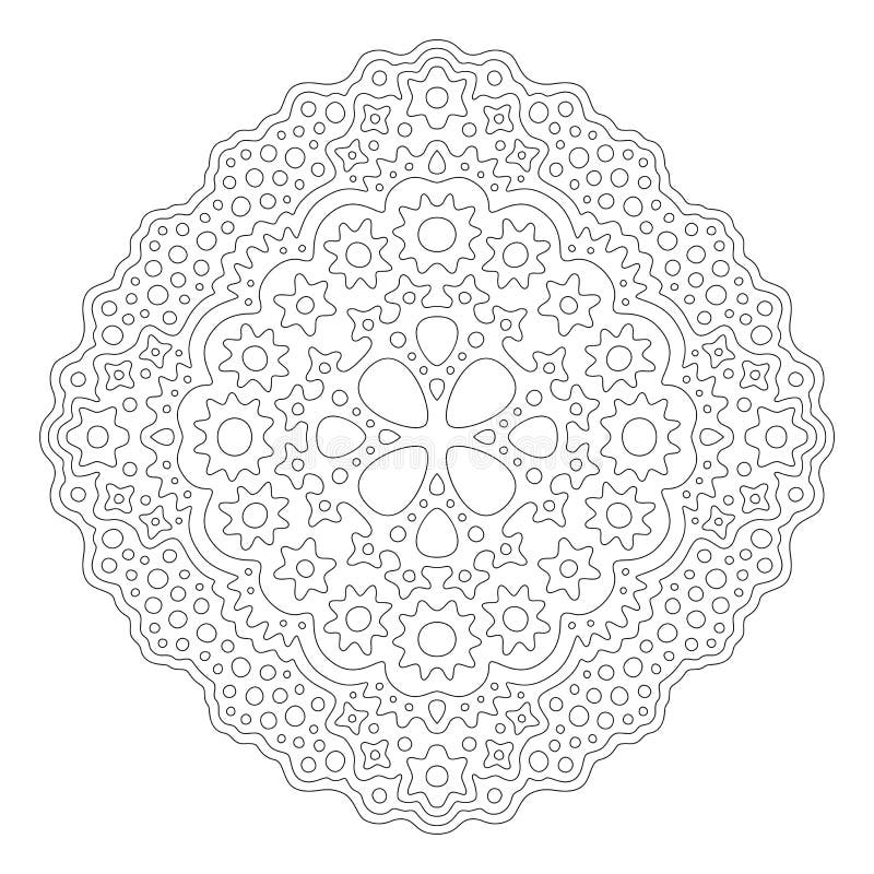 Art for Coloring Book with Abstract Linear Pattern Stock Vector ...