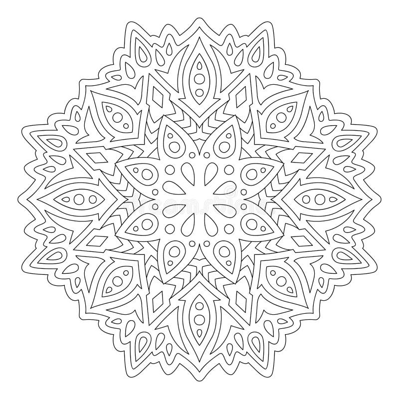 Art for Coloring Book with Isolated Linear Pattern Stock Vector ...