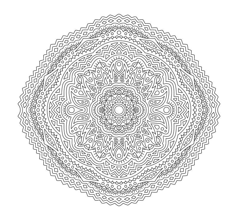 Art for Coloring Book Page with Linear Pattern Stock Vector ...