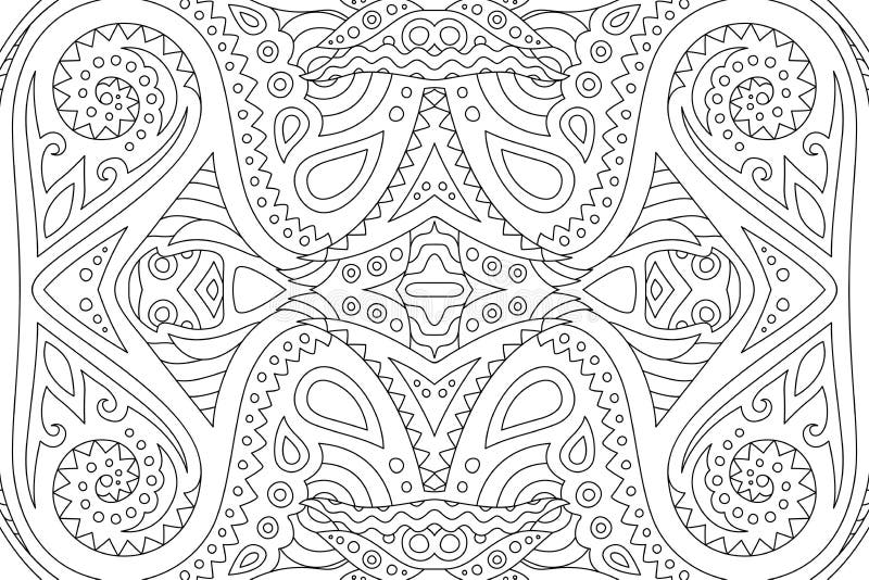 Art for Coloring Book with Vintage Linear Pattern Stock Vector ...