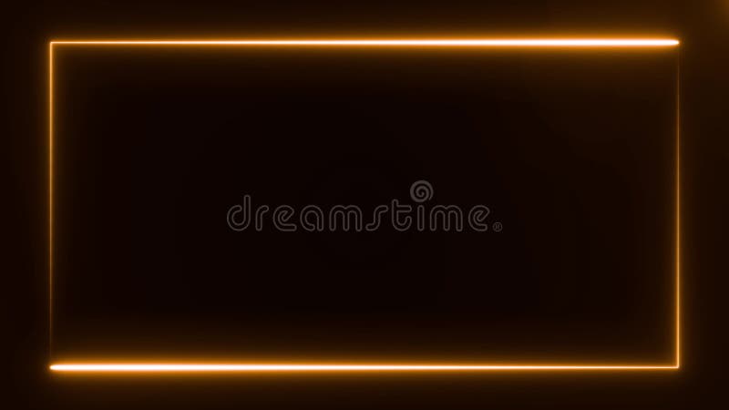 Computer Generated Abstract Rectangle Neon Frame Consisting of Two ...