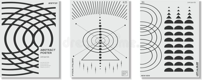 Art Composition with Lines and Geometric Shapes. Modern Art Design ...