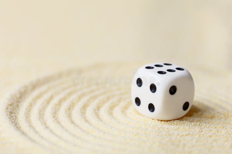Art Composition from Playing Dice on Sand Stock Image - Image of dice ...