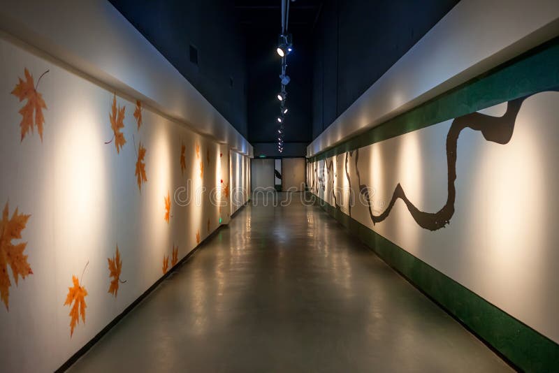Art Corridor in Exhibition Hall Editorial Photography - Image of ...