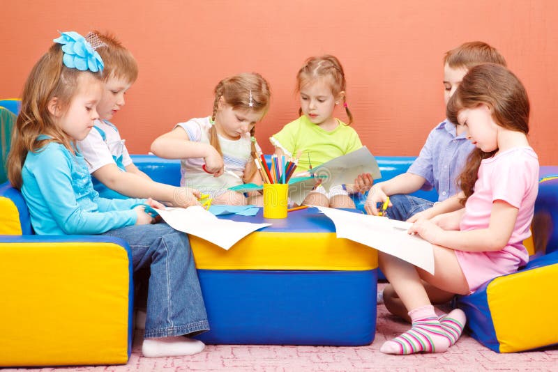 Kindergarten stock photo. Image of group, cute, children - 13987112