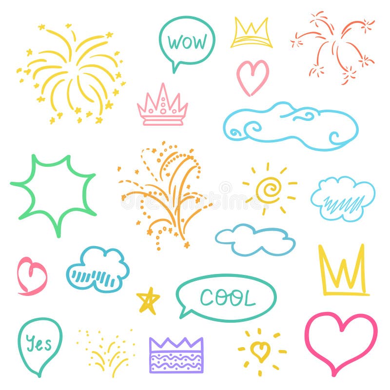 Highlighter Elements Collection Stock Vector - Illustration of graphic ...