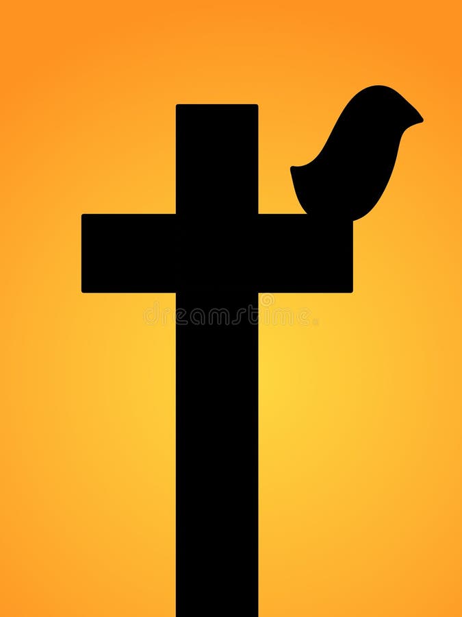 Cross Shape on Color Background Stock Illustration - Illustration of ...