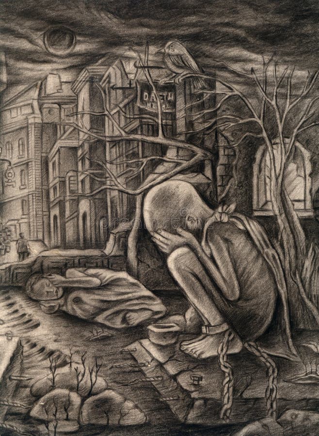 Art cruel society. stock photo. Image of black, creative - 192547278